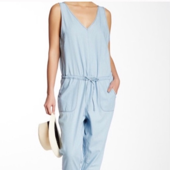 Melrose and Market | Pants & Jumpsuits | Melrose Market Chambray Jumpsuit | Poshmark